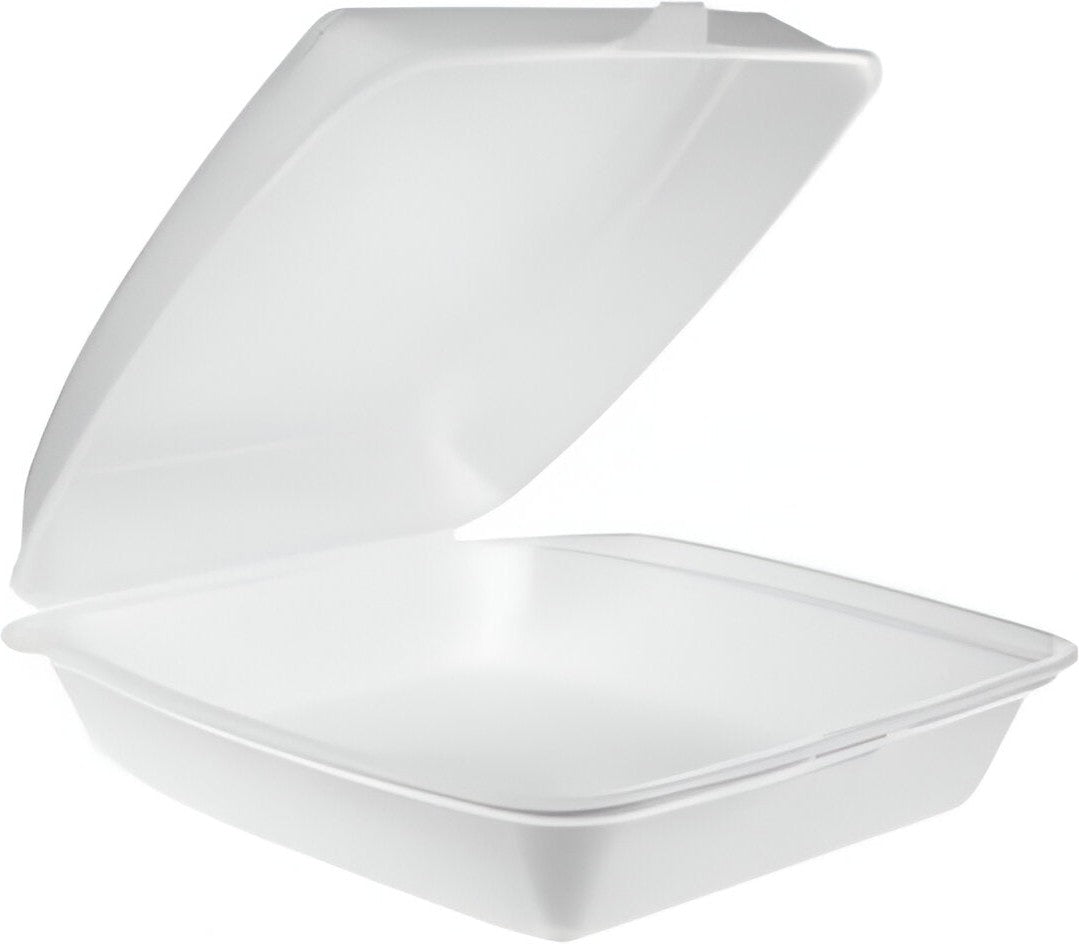 CKF Inc. - 8.4 X 8.5 X 2.7", FST-2 White Foam Hinged Lid 1 Compartment – ChefSupplies.ca