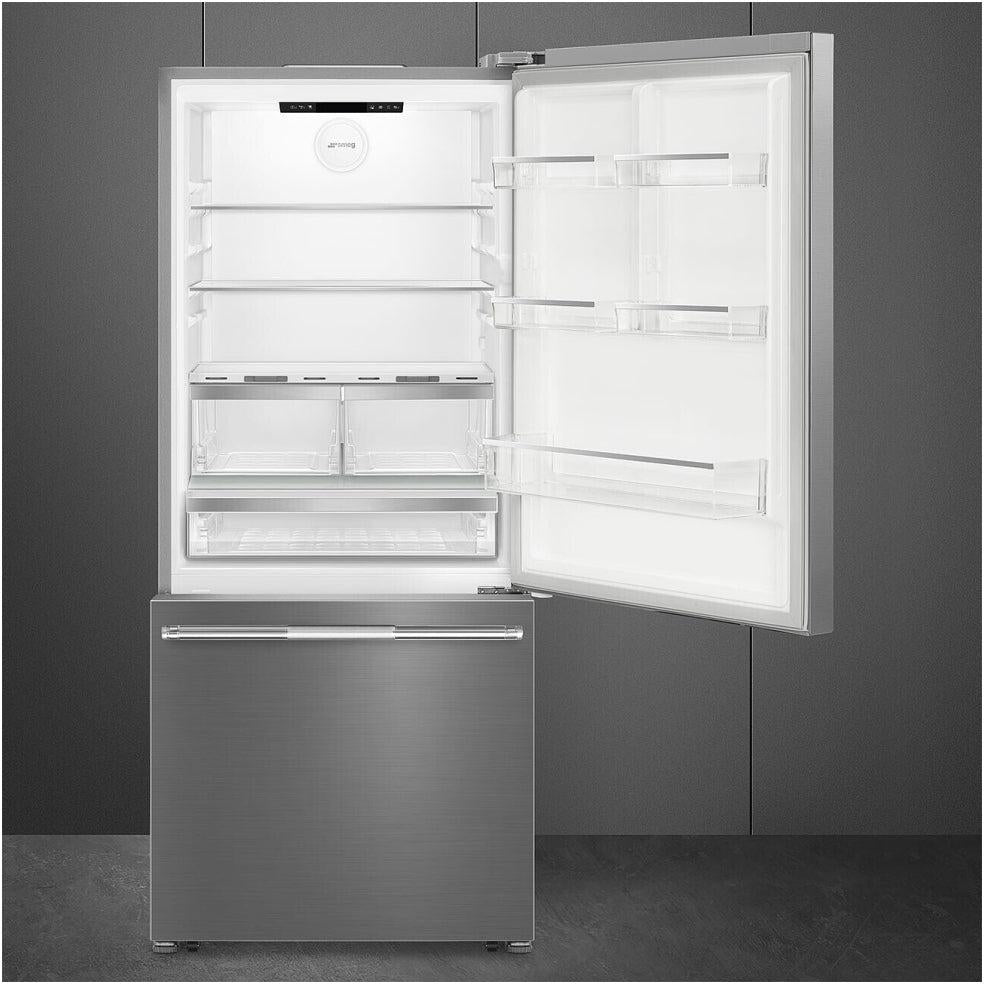 Smeg - 30" Bottom Mount Freestanding Fridge with Auto Ice - BM30URXI – ChefSupplies.ca