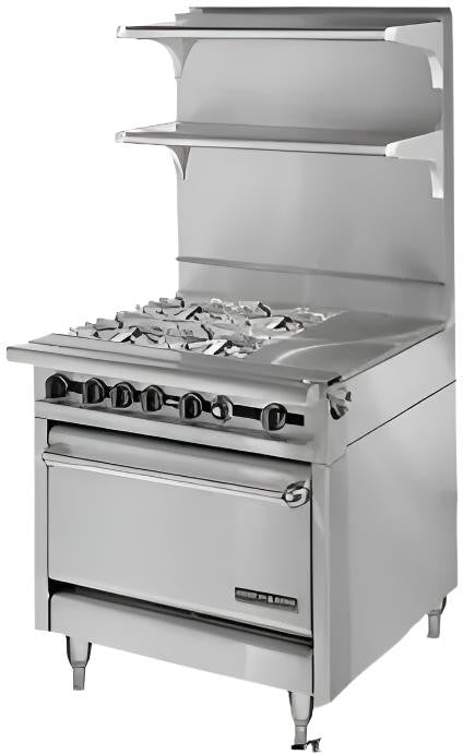 American Range - 34" Stainless Steel Heavy Duty Gas Range 23 ...