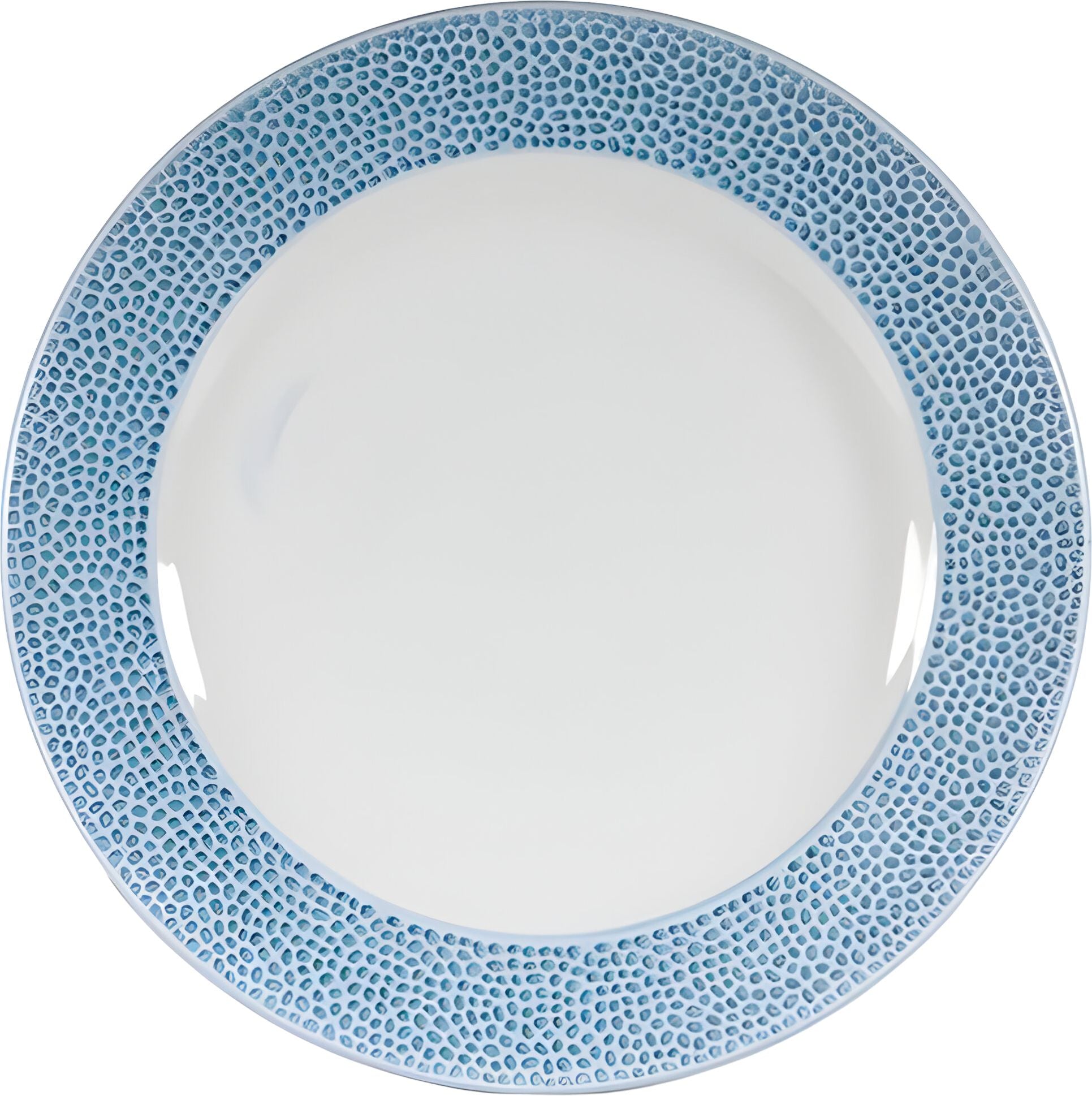 Churchill - Isla 8.2" Super Vitrified Ocean Blue Footed Plate, Set of ...