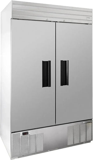 Habco - 47.5" Double Solid Door Refrigerator with Stainless Steel Exte ...