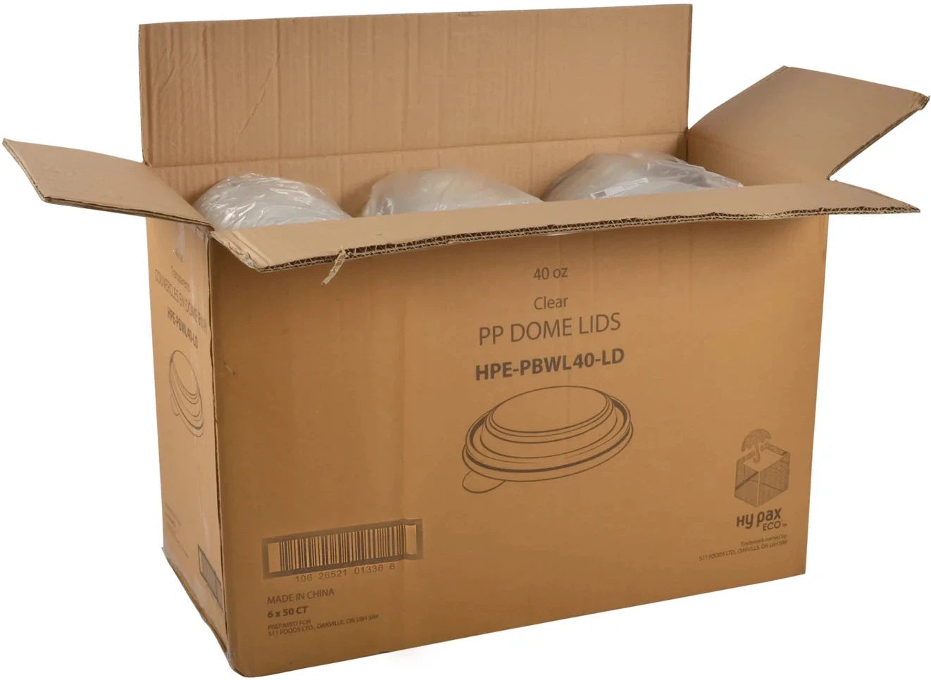 Hy-Pax - PP Dome Lid For 40 Oz Bowl, 50 x 6/Cs - HPE-PBWL40-LD ...