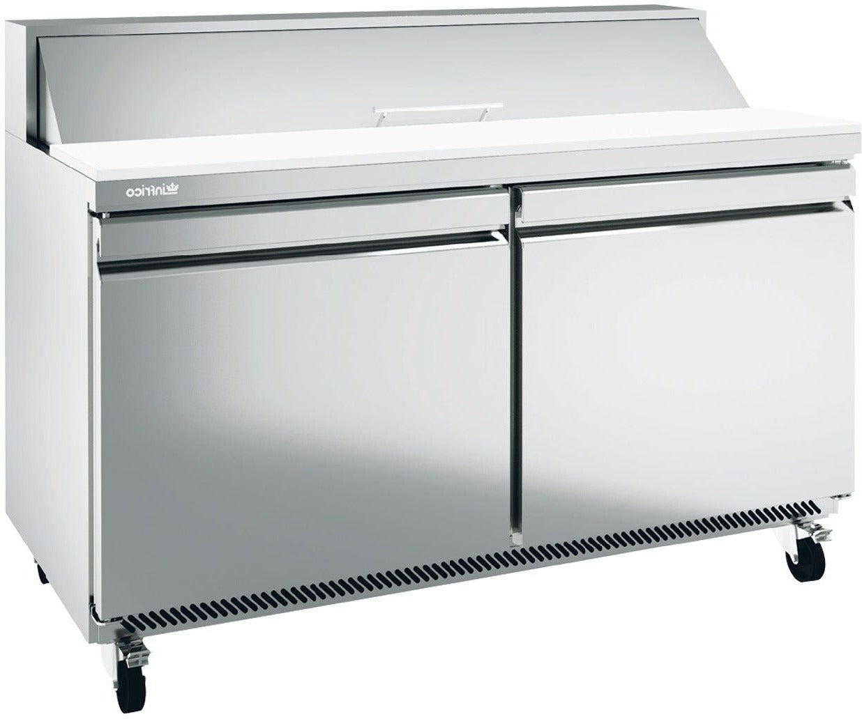 Infrico - 16 Pans 17 Ft. Two Section Sandwich/Salad Prep Table - IRT ...