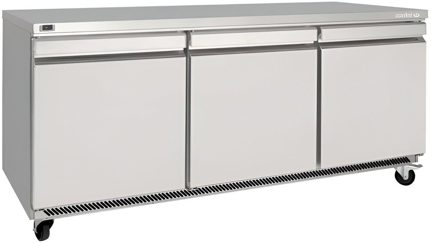 Infrico - Three Section (21 Ft.) Solid Door Undercounter Refrigerator ...
