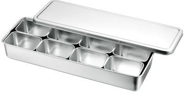 Louis Tellier - Stainless Steel Japanese Mini Box Container With 8 Bins ...