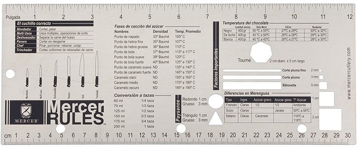 Mercer - Mercer Rules™ 12.25" x 5" Stainless Steel Spanish Reference ...