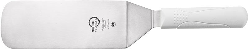 Mercer - Millennia® 8" x 3" Stainless Steel Turner with White Handle ...