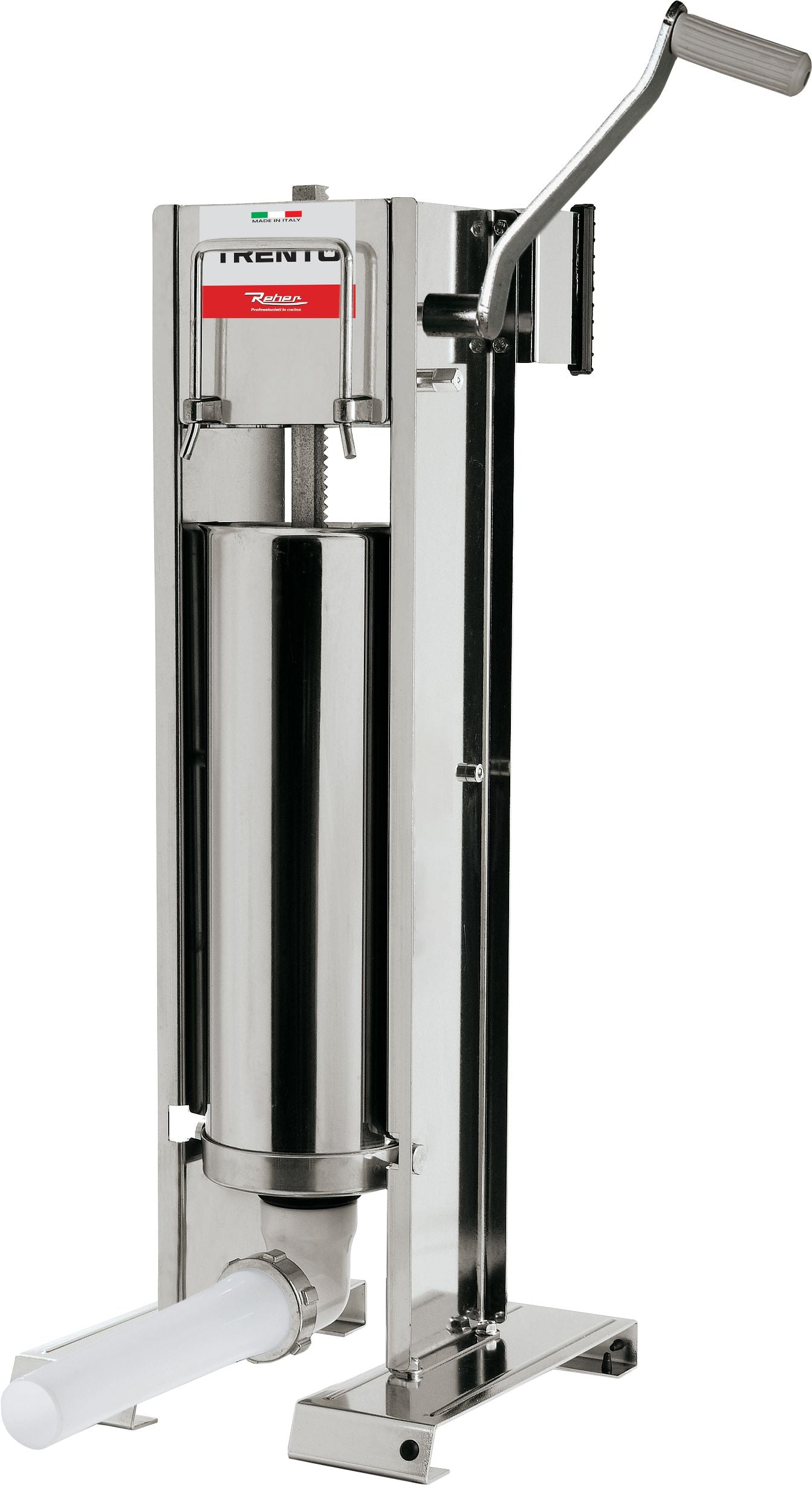 Omcan - 22 lb Capacity, 2-Speed Vertical and Horizontal Gear Drive Trento Stainless Steel Manual ...