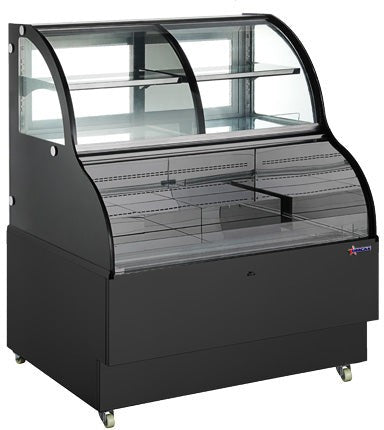 Omcan - 48" Dual Service Open Refrigerated Floor Display Case With 16.5 ...
