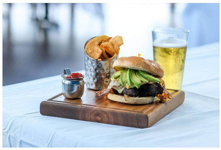 On The Table - 10" x 10" x 1.25" Brown Acacia Wood Mini Chop With Juice ...