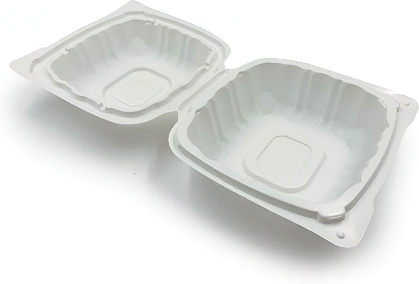 RitePak - 6" X 6" MFPP White Hinged Microwavable Container, 400/Cs ...