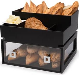 Rosseto - 4 Compartment Large Black Acrylic Condiment Holder - BD113 ...