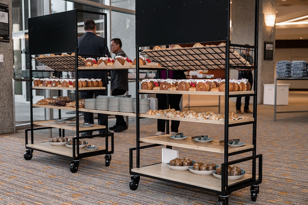 Rosseto - Modulite™ Cart Kit 3 Bamboo Shelves & Wire Shelf with Top Si ...