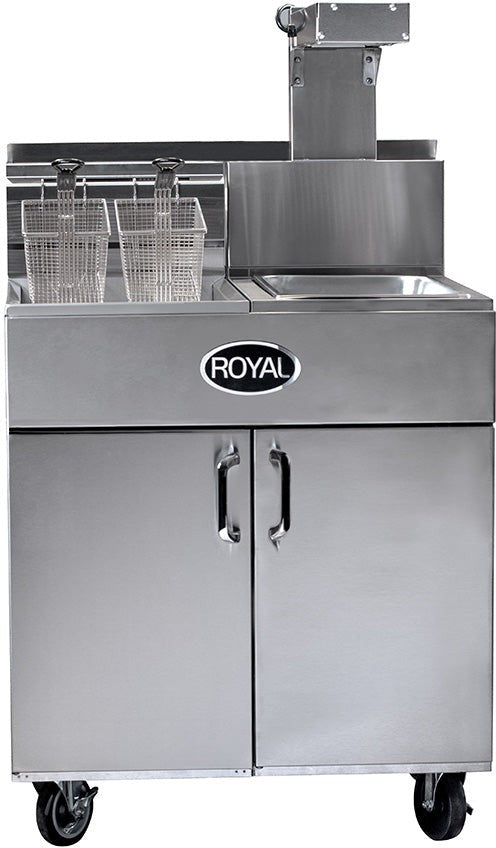 Royal - Delux 60 Lb Gas Fryer with Built in Filter and Two Channel Dig ...