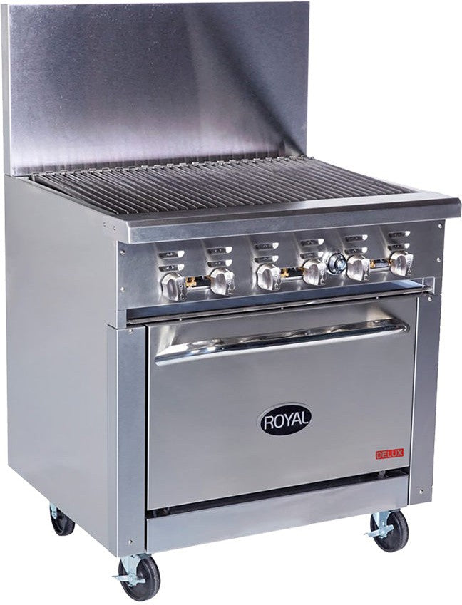 Royal - Delux Stainless Steel 48" Wide Radiant Broiler With 26.5" Wide ...