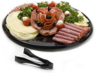 Sabert - 16" Sturdiware Black Plastic Platter, 36/Cs - 9016 ...