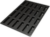 Silikomart - 4.6" x 1.1" x 1.2" Silicone Black 24 Compartment Pois ...