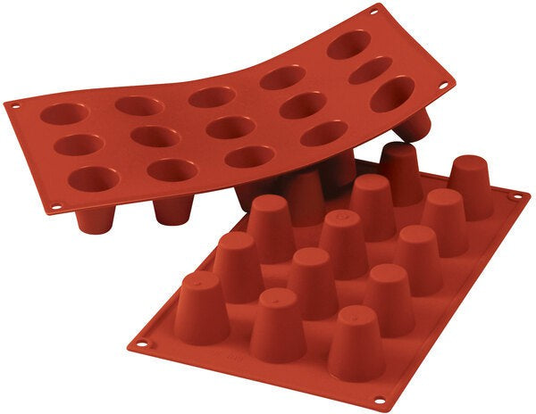 Silikomart - Silicone 15 Compartment Small Baba Baking Mold - SF019 ...