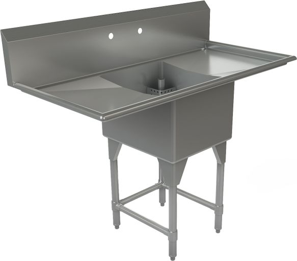 Tarrison - 54" 16 Gauge One Compartment Sink With 2 Drainboards - TA ...