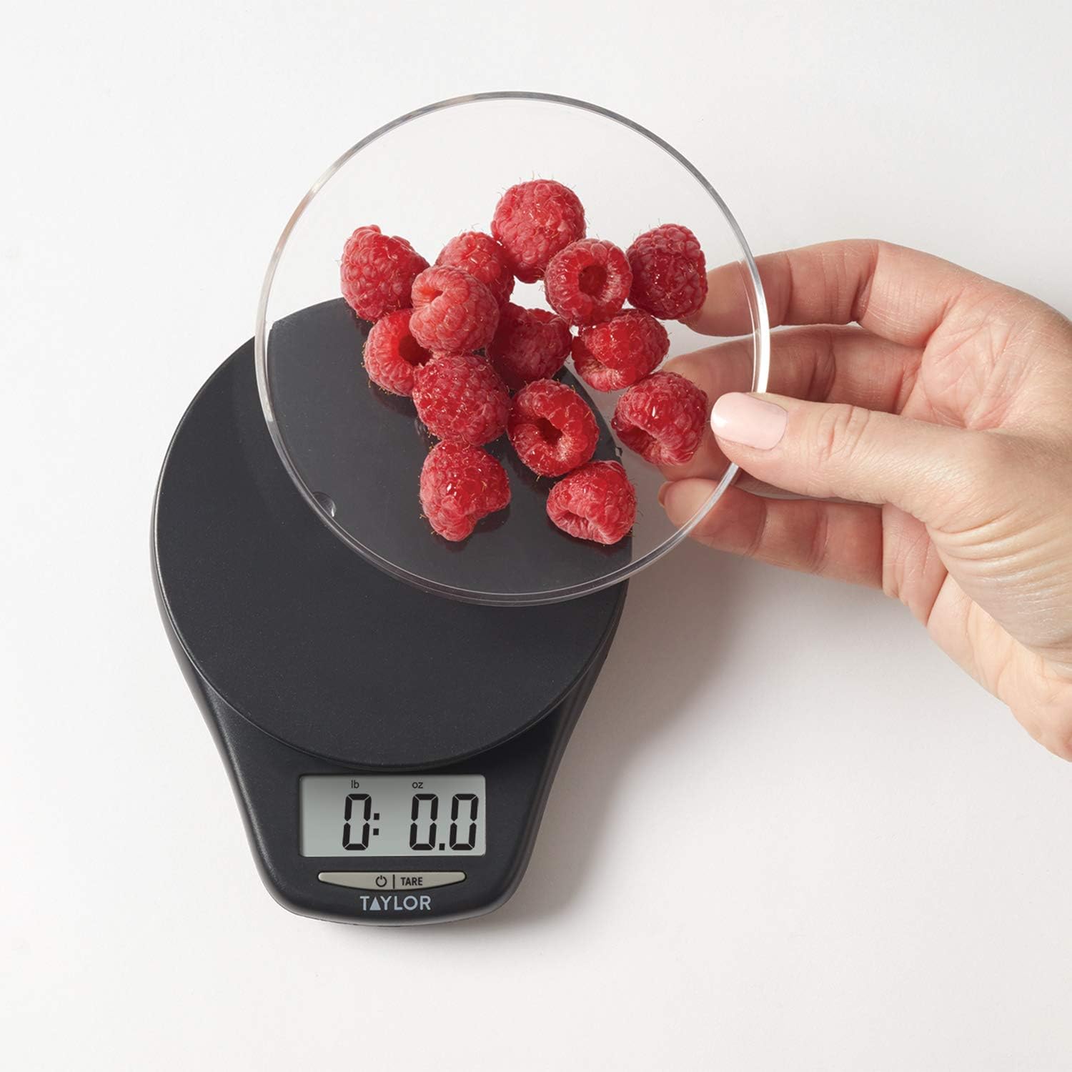 Taylor - 4.4 lb Black Precision Digital Kitchen Scale with Weighing ...
