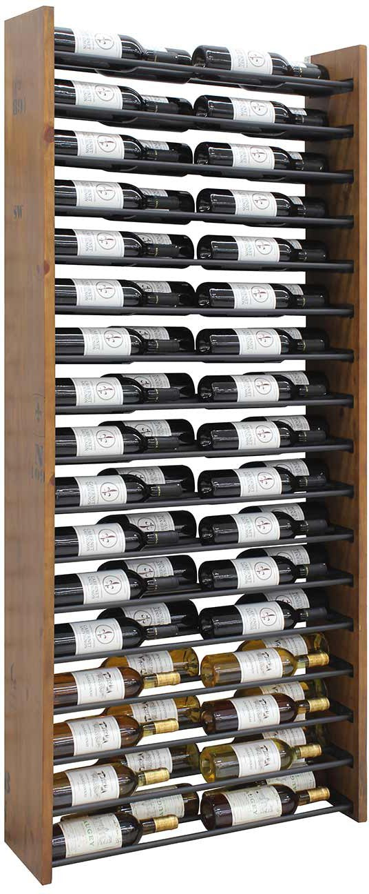 Vinotemp - 17 Horizontal Display Rack With Wood Sides - EP‐HZWALL2D ...