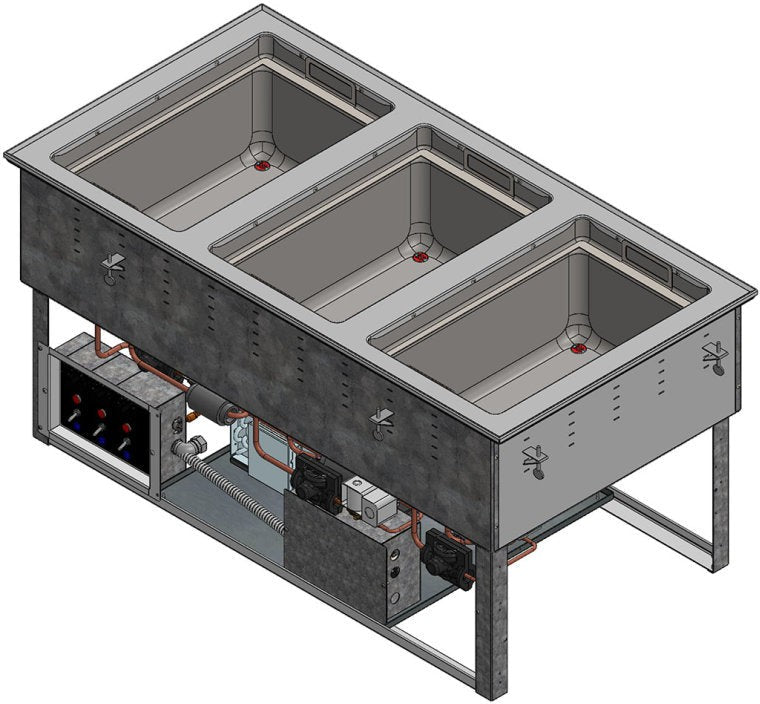 Vollrath - 3-Well Drop-In Hot Or Cold Well With Manual-Drain And Therm ...