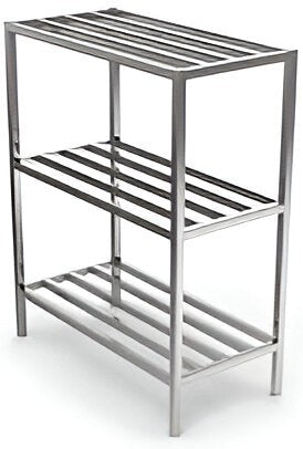 Winholt - 28" Aluminum Sani Stock Cart With Three Tubular Shelves - ALUC-3-1828-43H ...