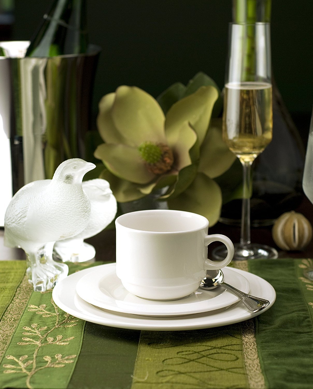 Fortessa - 4 PC 3 oz Fortaluxe SuperWhite Ilona Stackable Espresso Cup ...